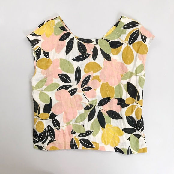 Rachel Zoe | Tops | Rachel Zoe Floral Linen Blouse Medium Bold Modern ...